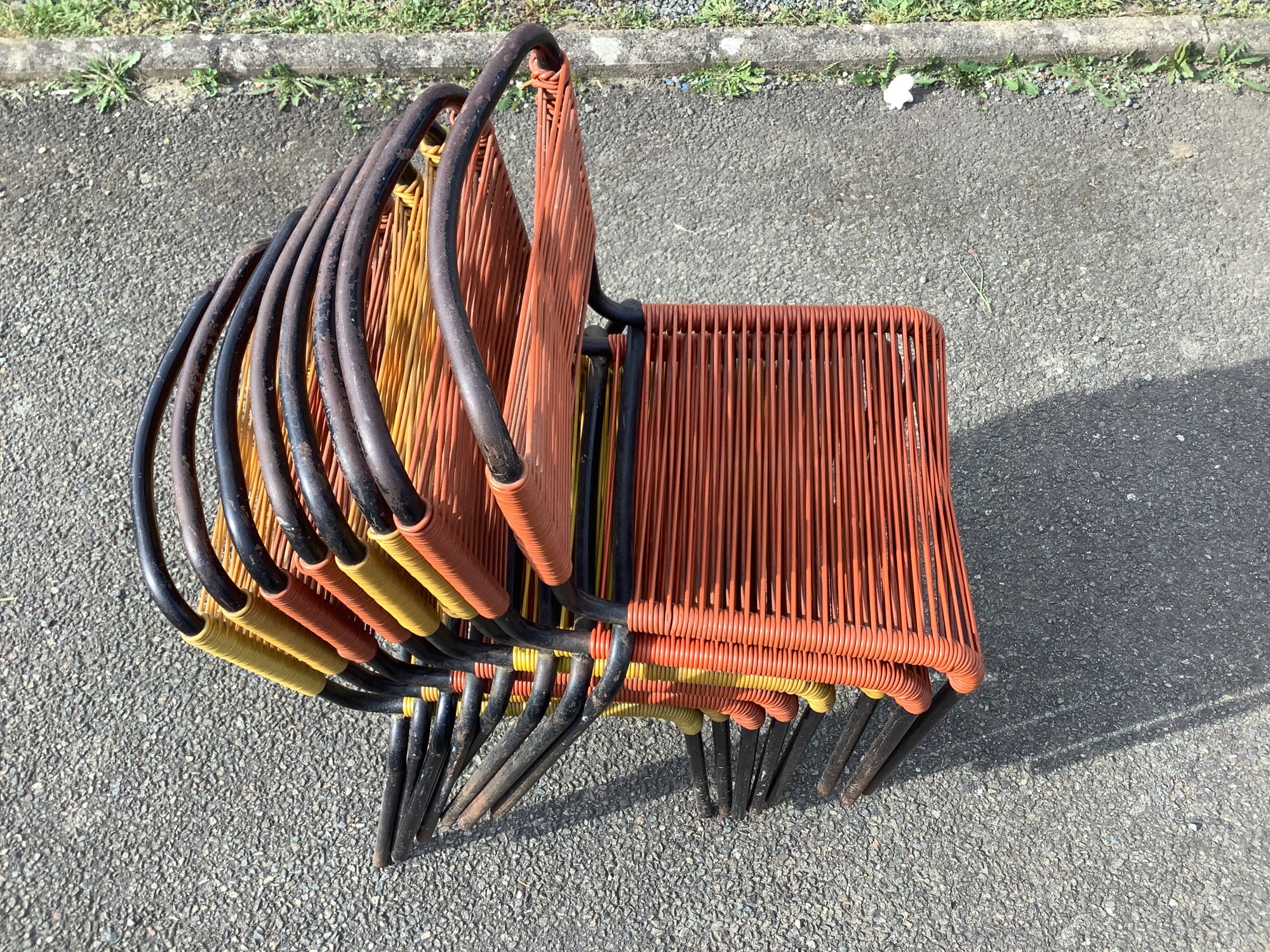 1950s stackable spaghetti chairs – Bleu Furniture