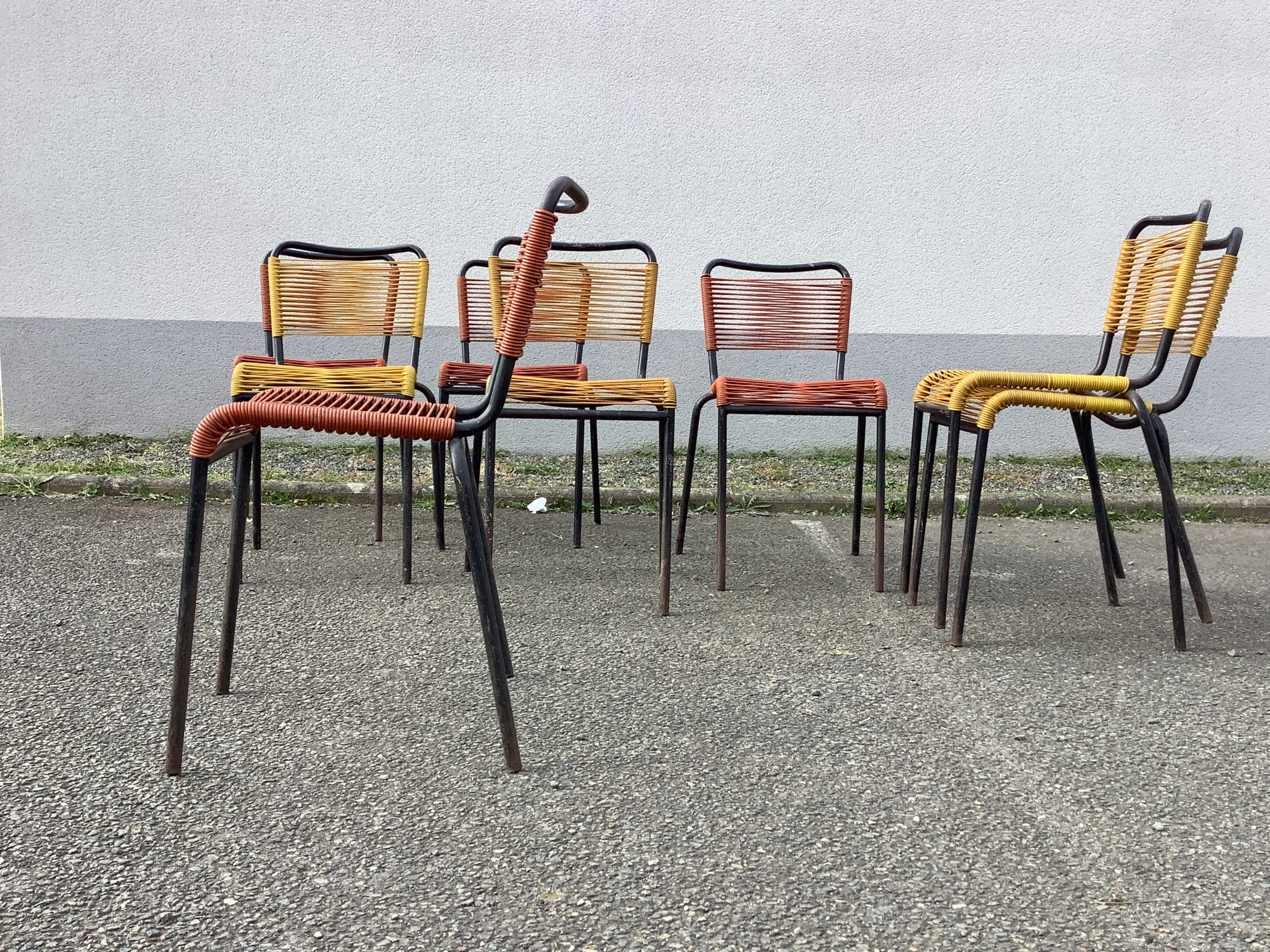 1950s stackable spaghetti chairs – Bleu Furniture