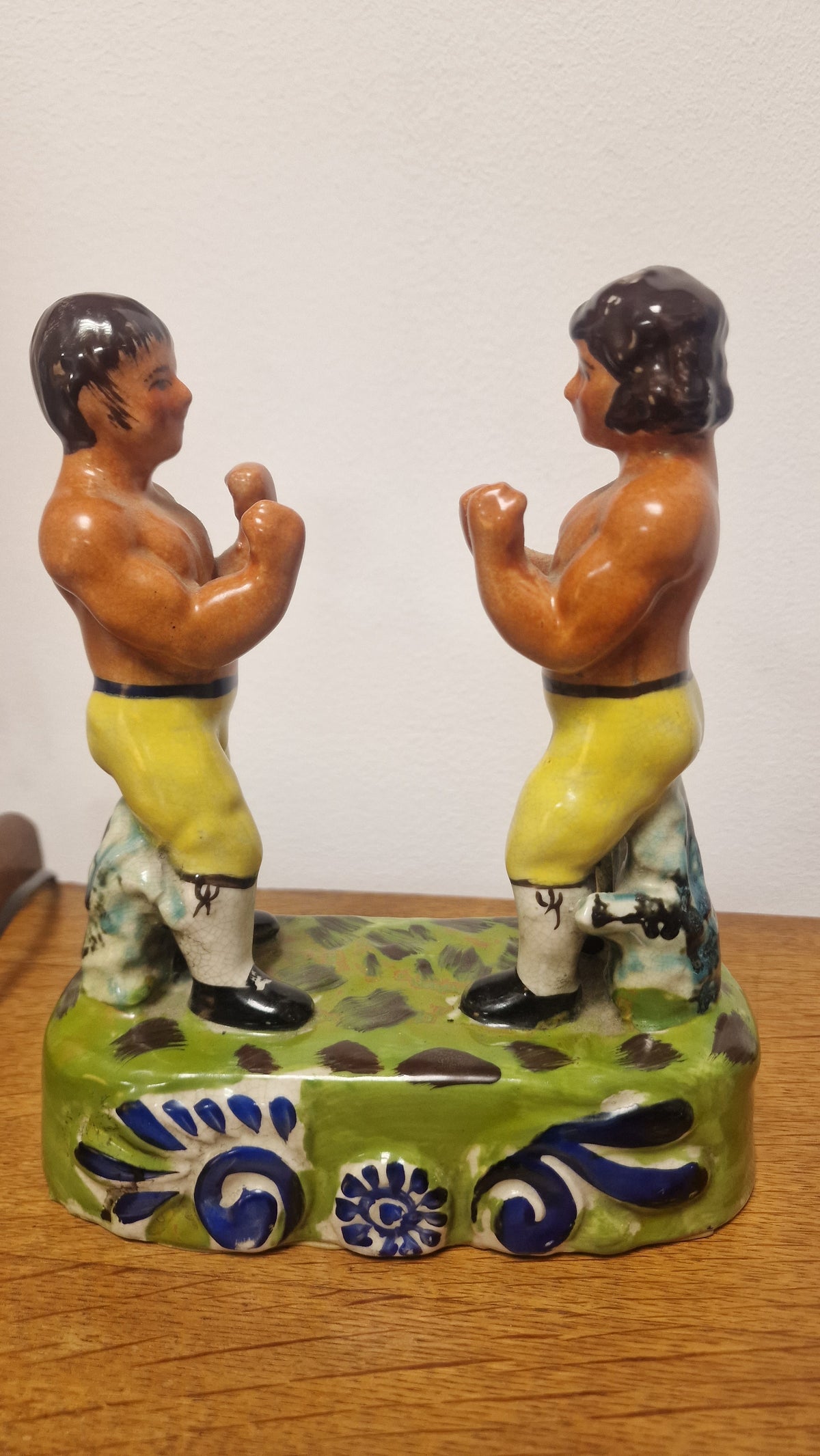 1920's Boxing Figurine Centenary of Spring v Langan fight – Bleu Furniture